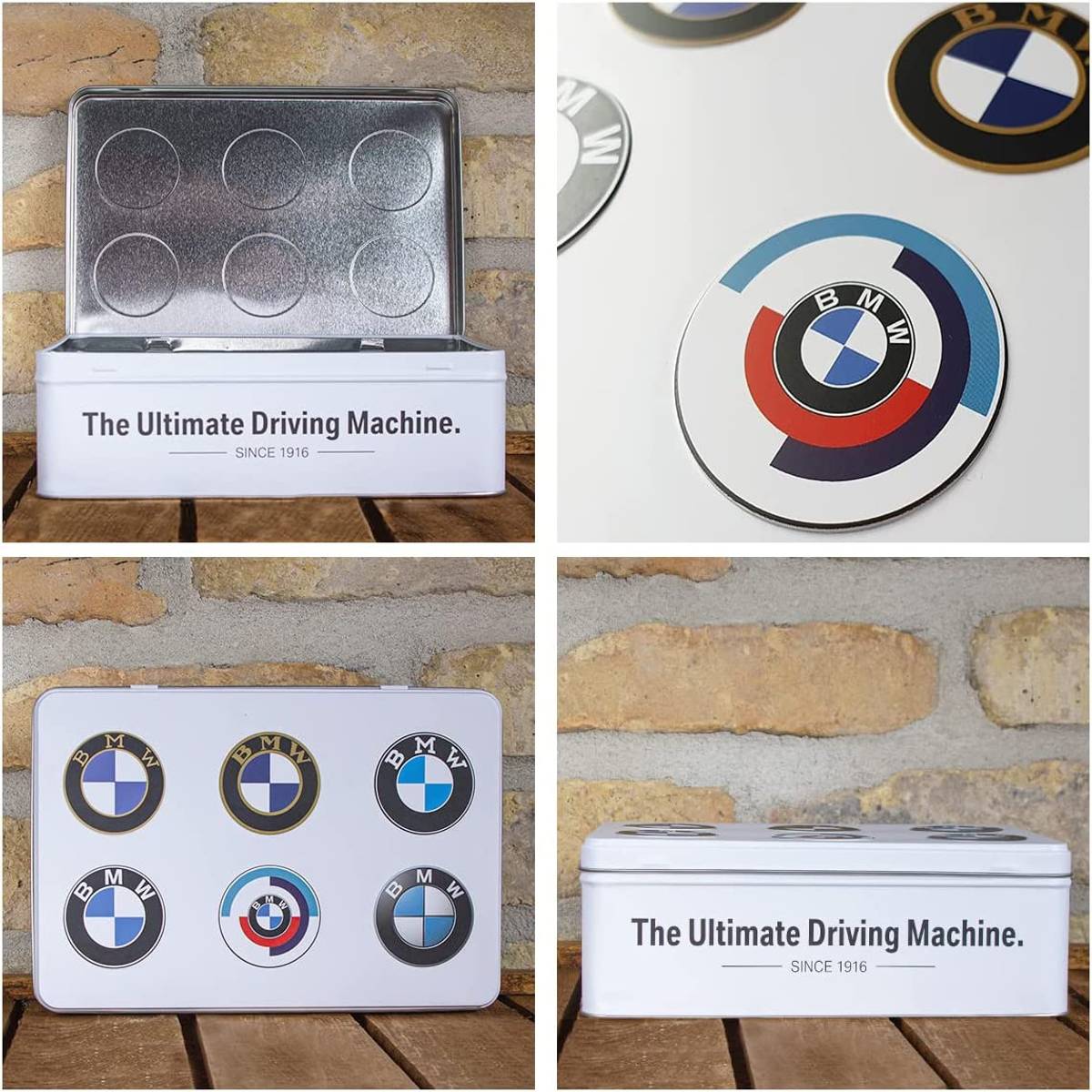 BMW Logo Evolution - Metallboks Flat - METALLSKILT.NO