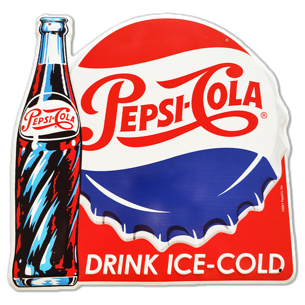 Pepsi Ice Cold Delicious - Metallskilt - METALLSKILT.NO